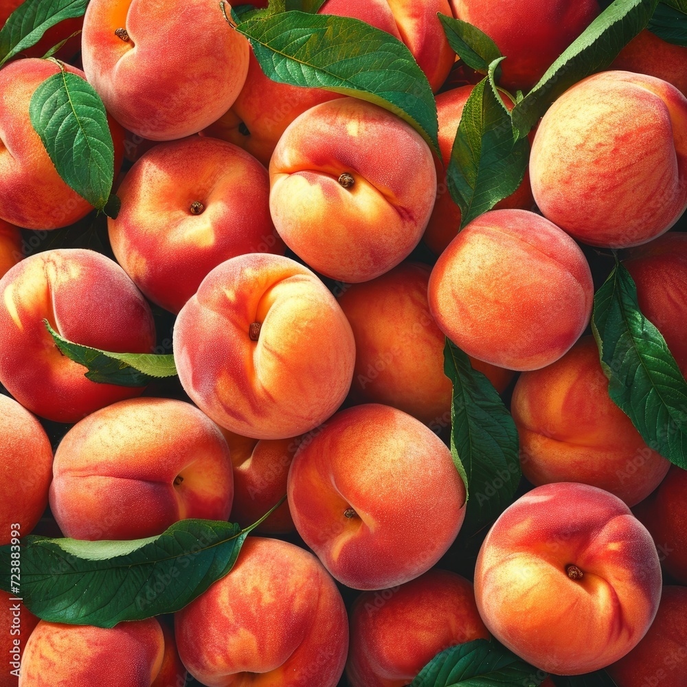 Peaches fruits photo, Background of fresh peaches arranged together on ...