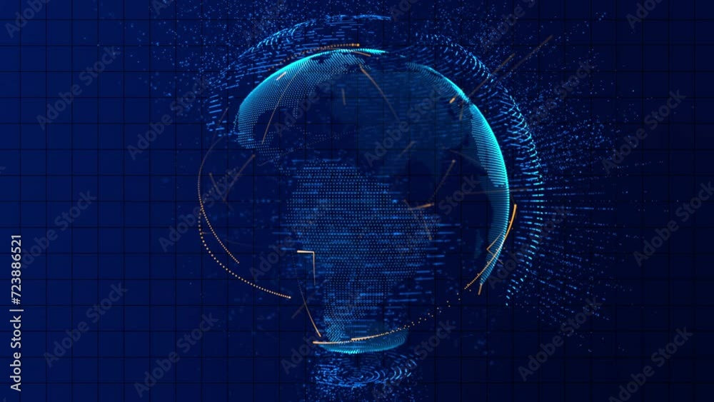 Planet earth globe maps world animation Stock Video | Adobe Stock