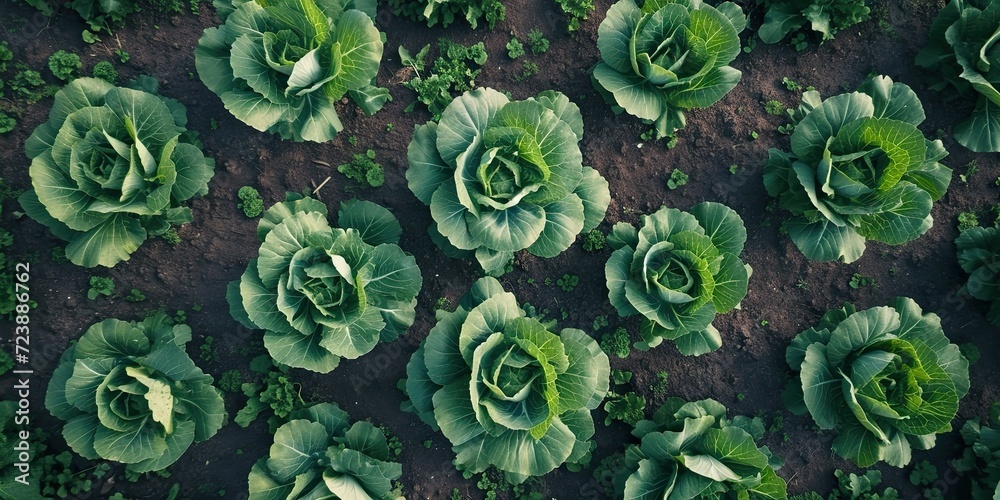 vibrant scene of fresh, beautiful cabbage fields. A visual feast ...