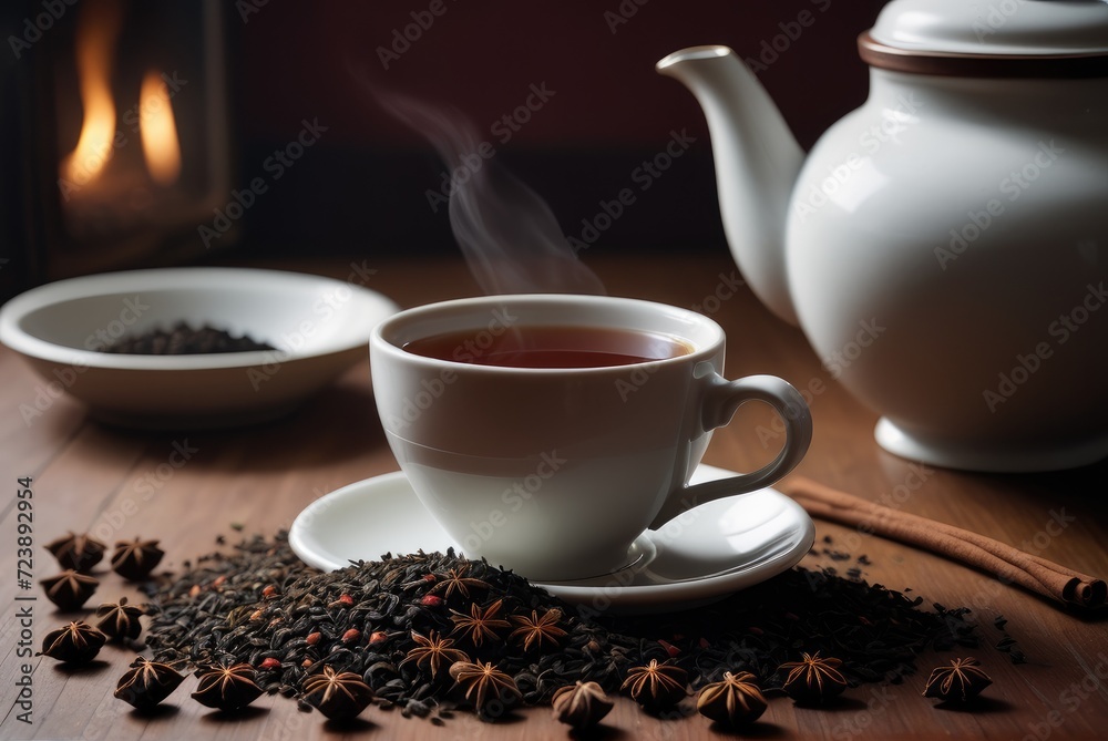 Eritrean spiced tea made with black tea leaves, spices like cinnamon ...