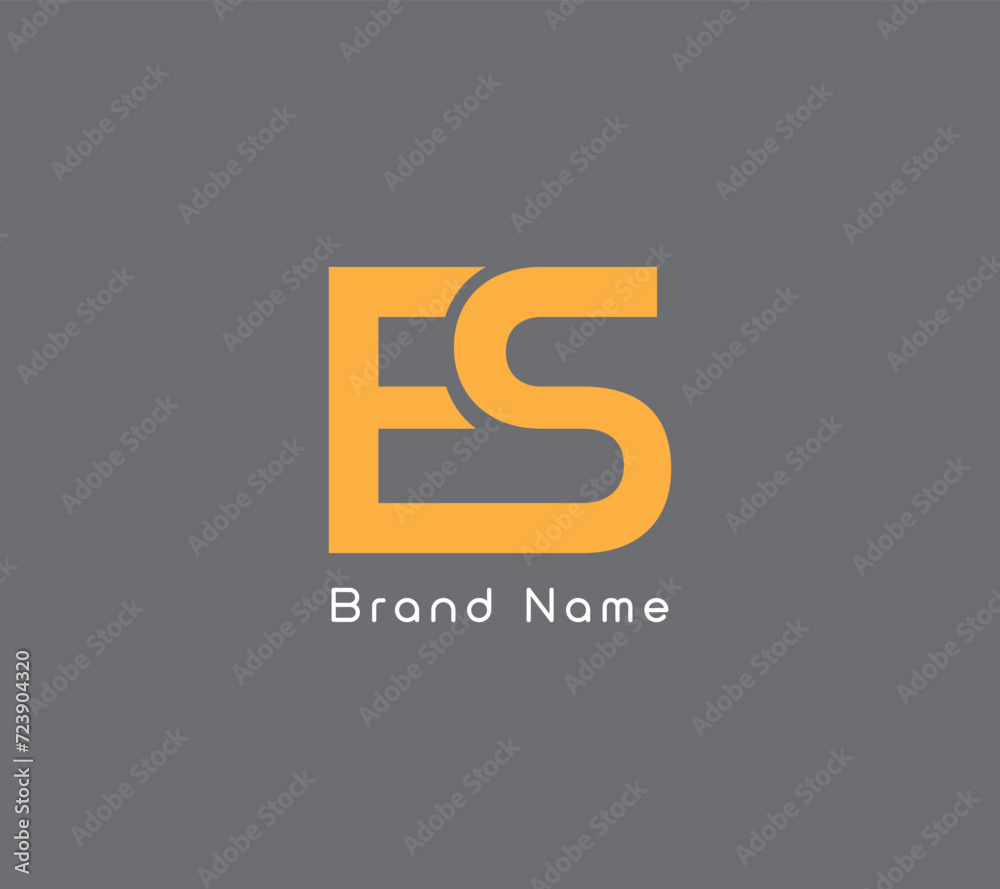 ES letter Logo. Modern logo. EPS file. Editable Color. CMYK Color mode ...