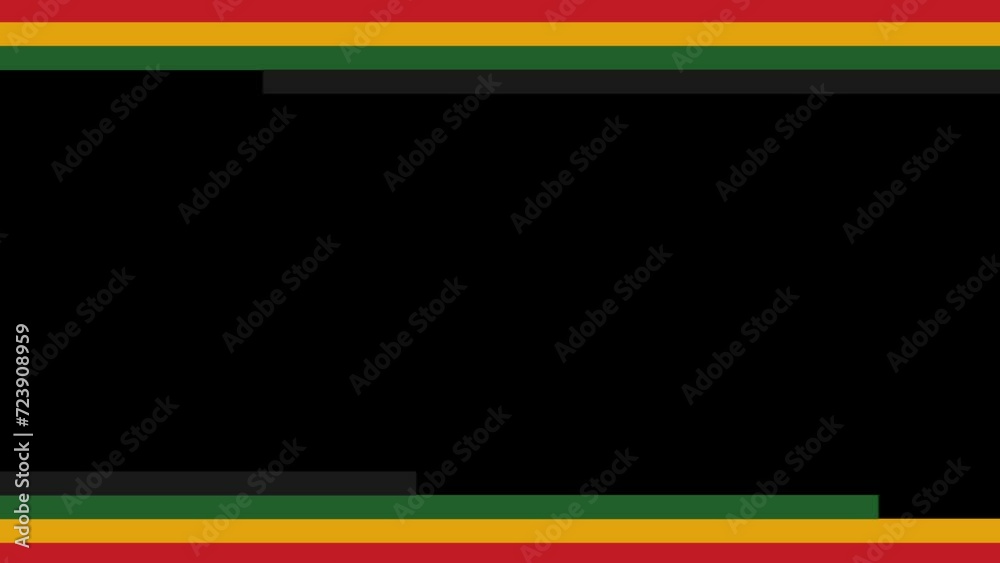 Black History Month animated frame for video editing,transparent ...