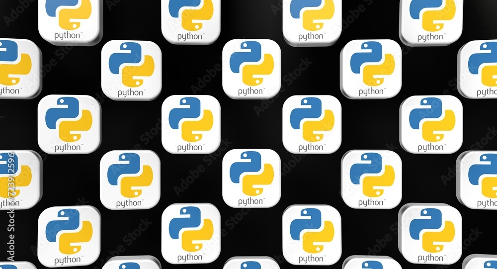 Python Is A High Level Programming Language Visual Design Social Media Images 3d Rendering