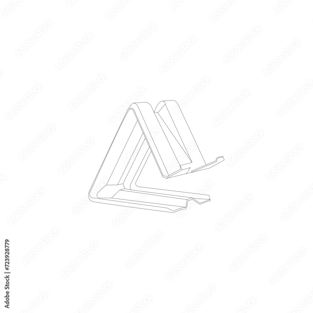 phone Stand vector design and line art.Linear icon. Hand drawn vector ...