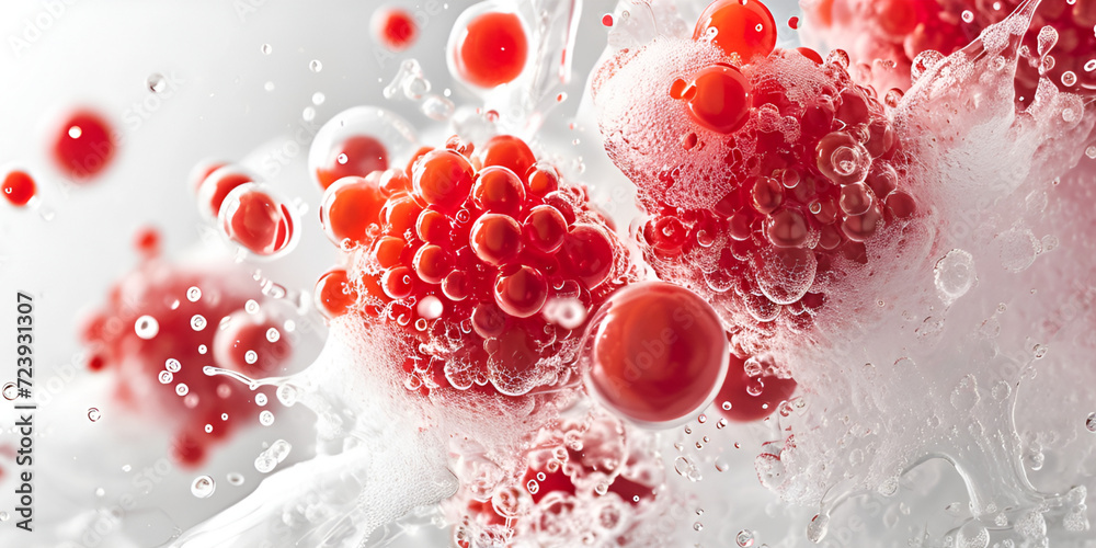 Foto de red blood cells flowing in the water | The Eloquent Ballet of ...