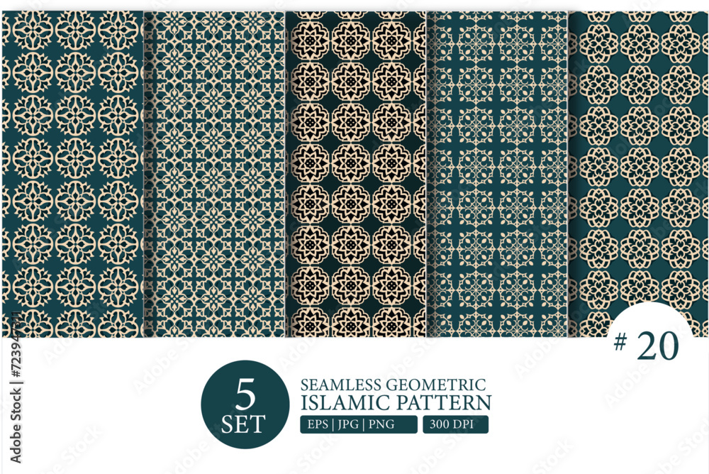 Big set of different vector ornamental seamless patterns. Collection of ...