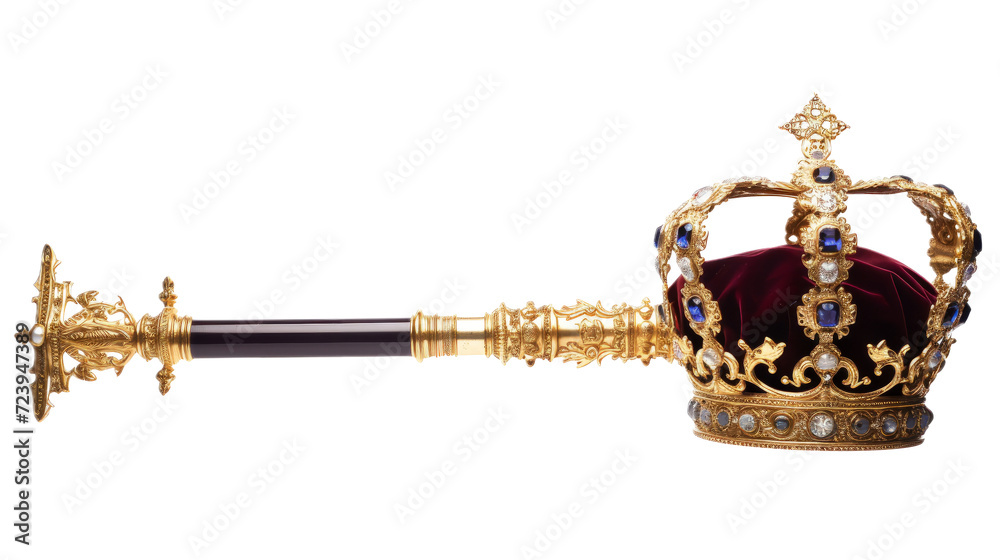 Crown and Scepter. Isolated on a white background png like Stock Photo ...