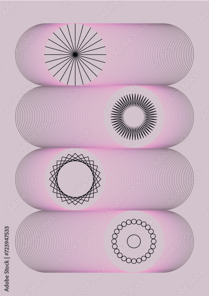 Abstract Line compositions. Poster. Background. Dynamic colors. Stock ...
