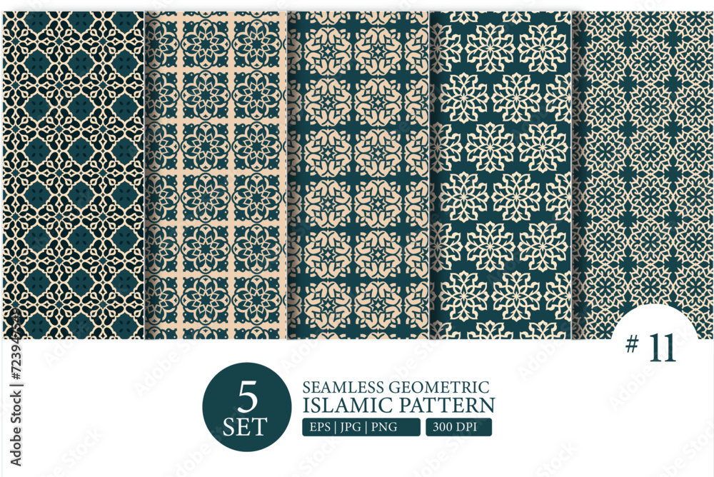 Vetor de Big set of different vector ornamental seamless patterns ...