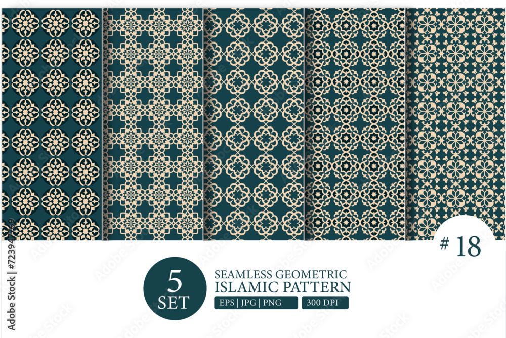 Big set of different vector ornamental seamless patterns. Collection of ...