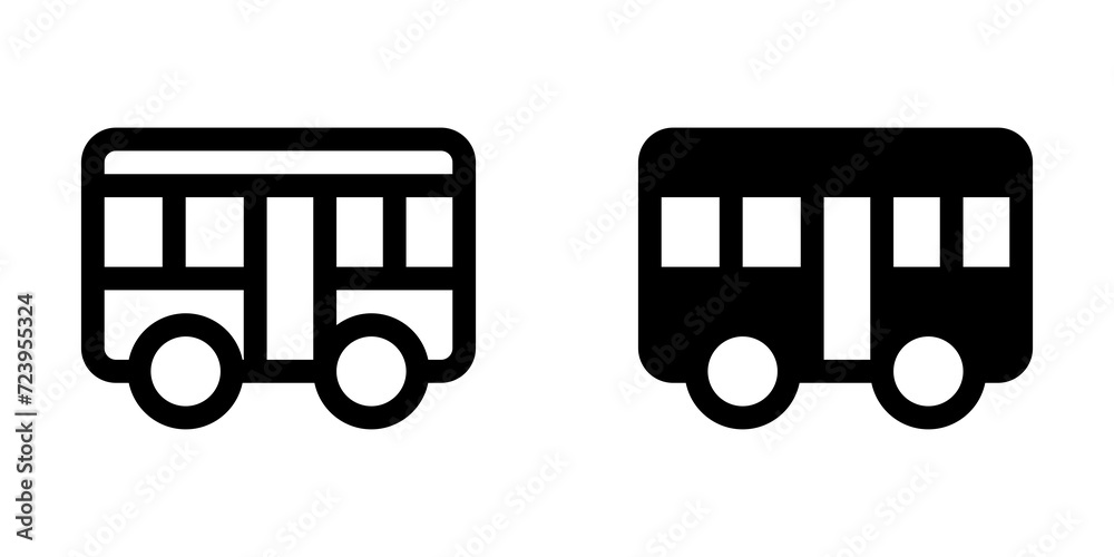 Editable bus vector icon. Vehicles, transportation, travel. Part of a ...