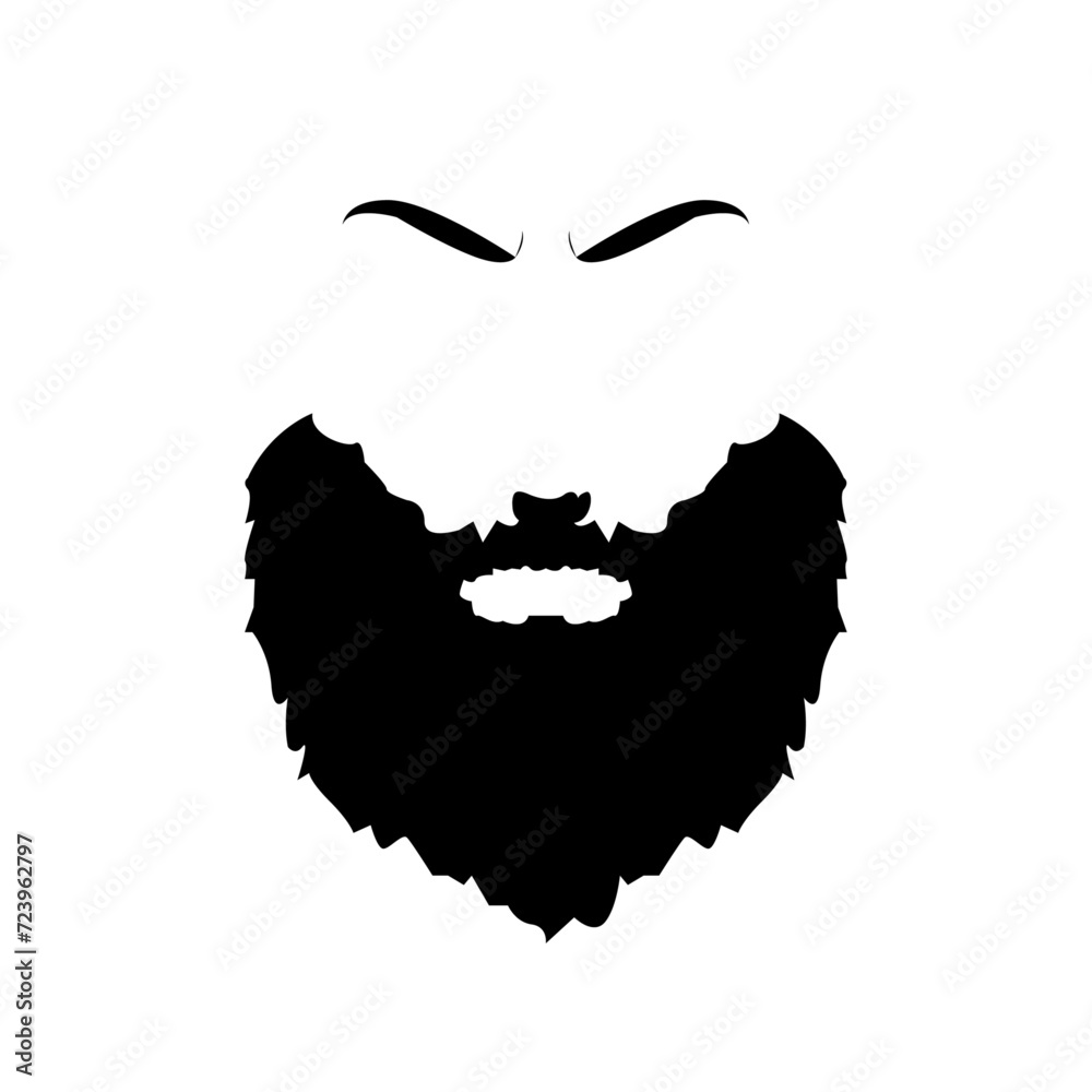 silhouette of a person, silhouette of a beard, beard shadow, barba ...