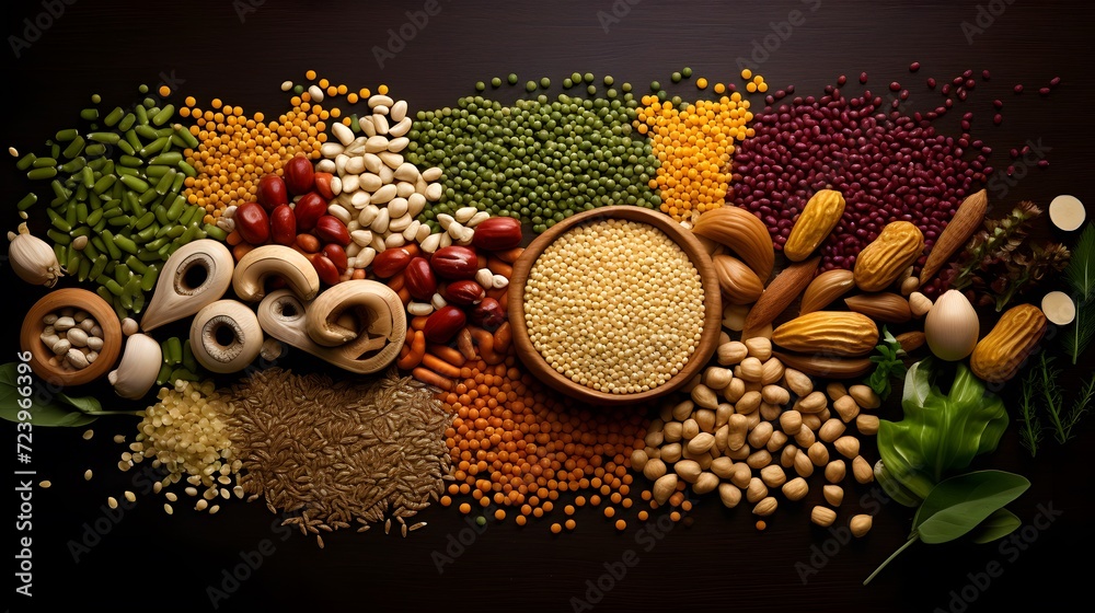 Multicolor dried legumes for background, Different dry bean for eating ...