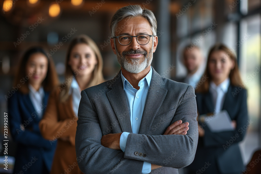 Professional business man CEO with a commanding presence, portrait of ...