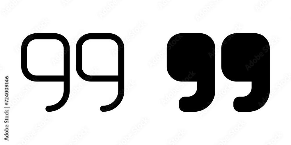 Editable quotation mark vector icon. Part of a big icon set family ...