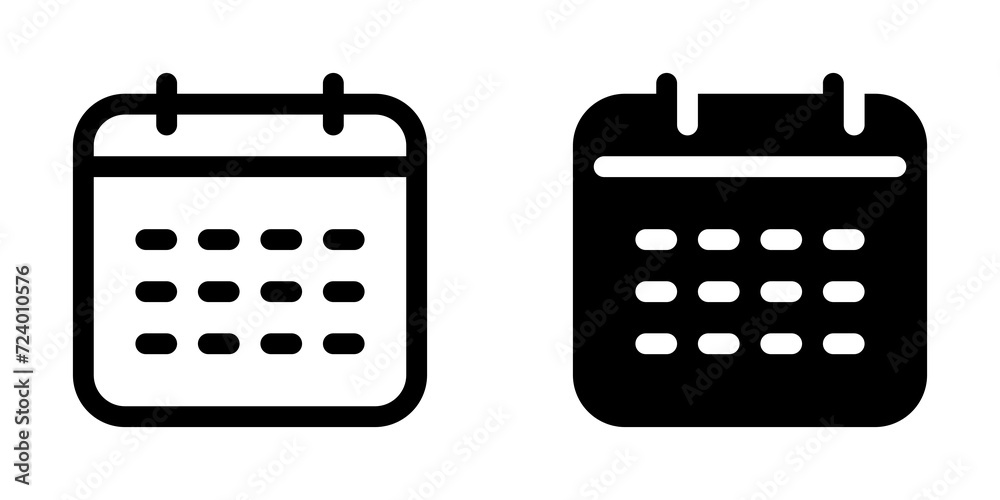 Editable vector calendar, date icon. Part of a big icon set family ...