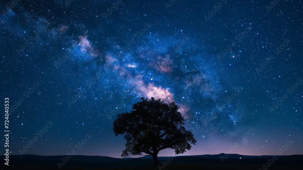 Magnificent night sky with a brilliant display of the Milky Way Stock ...