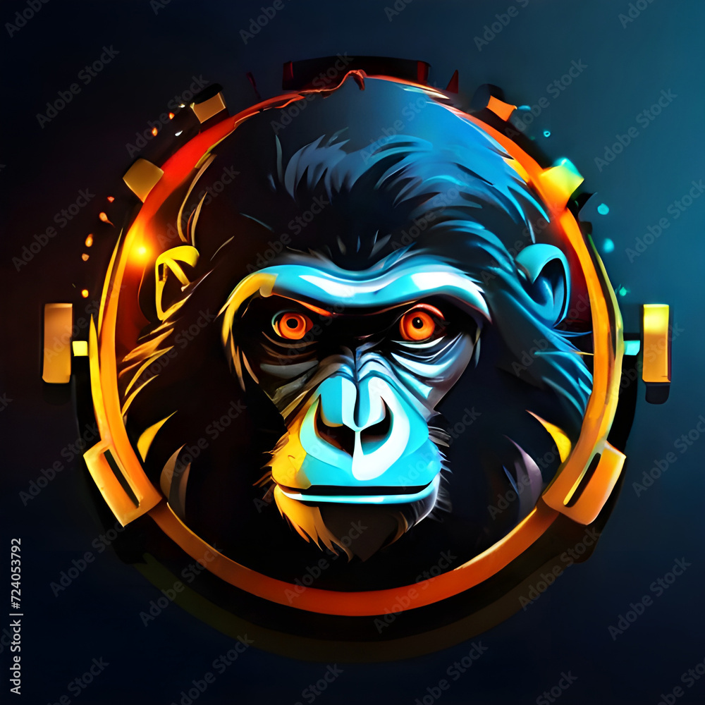 awesome logo of a hacker group using mystic symbols such an monkey ...