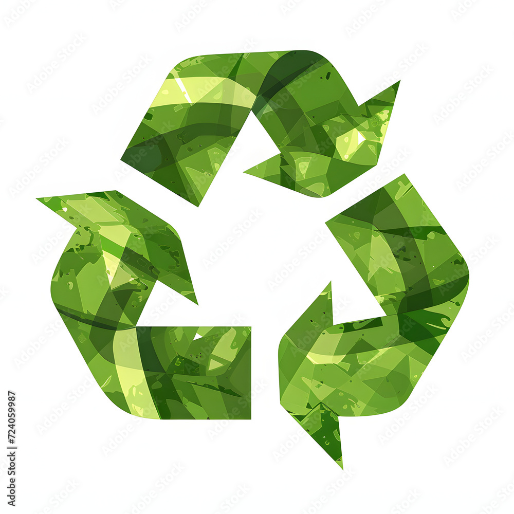 Recycling symbol (the chasing arrows) isolated on white background ...