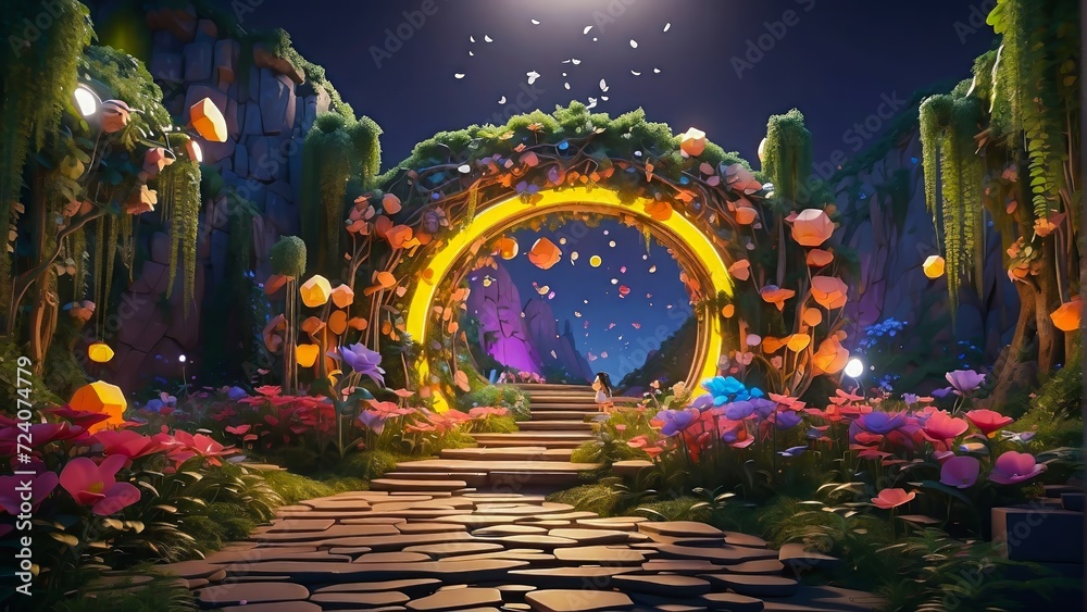 Abstract Illustration of a Star Gate to Another World. Otherworldly ...