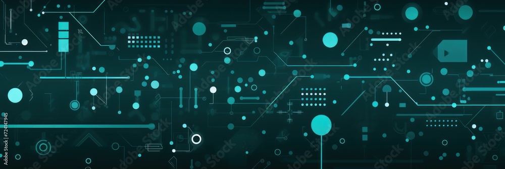 teal smooth background with some light grey infrastructure symbols and connections technology ...