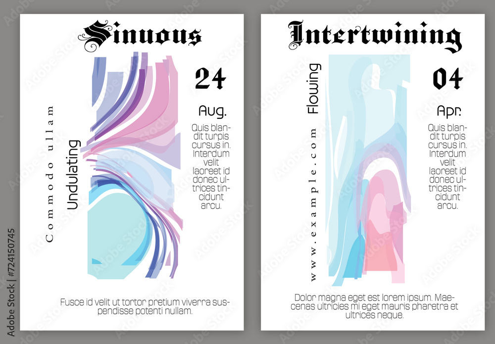 Flyer A4 with Abstract Shuttered Glass Shape Simple on White Background ...