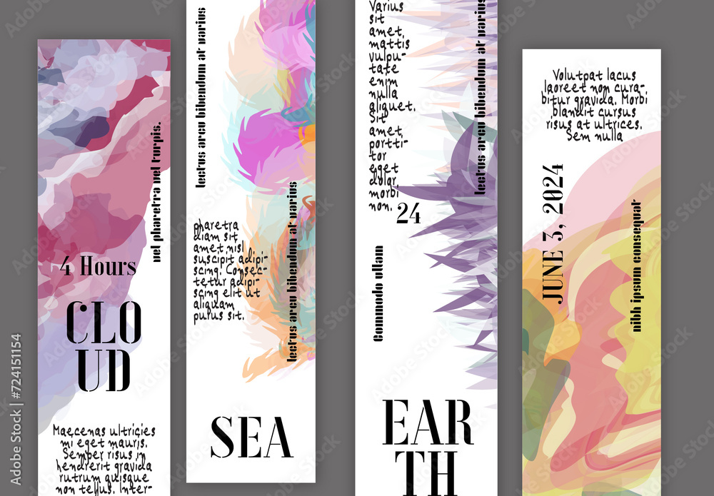 Web Banner Transparent Random Overlapping Shapes Creating Vector ...