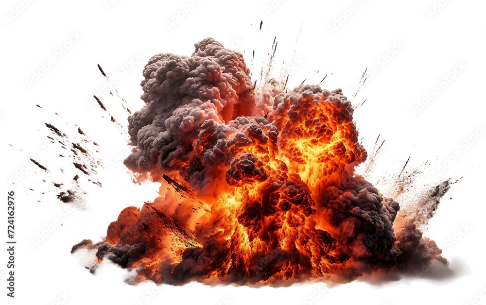 Smoke powerful, eruption of the largest volcano Isolated on Transparent ...