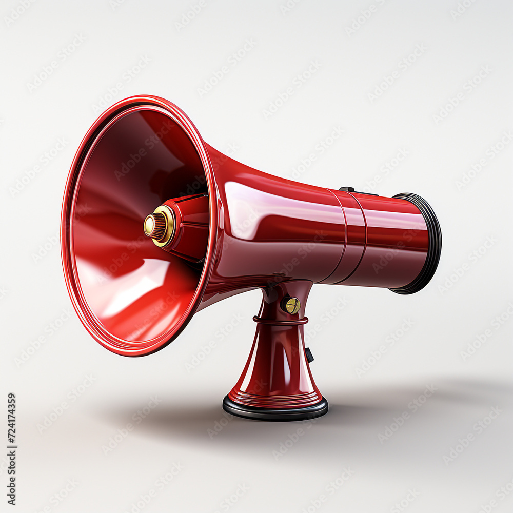Megaphone isolate, style png with White background, illustration, long ...