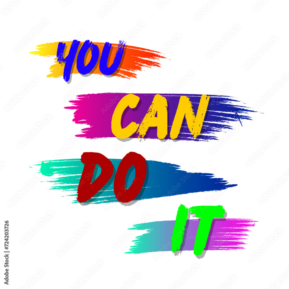 You can do it Just Start lettering of an inspirational saying ...