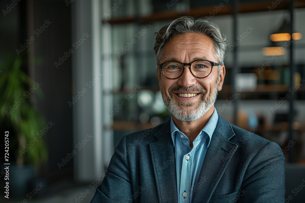 Authoritative portrait of a professional business man CEO, with a ...