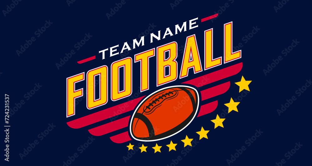 American football team fan vector clipart. Banner, card, flyer, t shirt ...