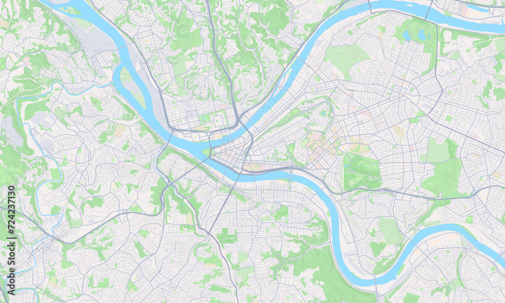 Pittsburgh Pennsylvania Map, Detailed Map of Pittsburgh Pennsylvania ...
