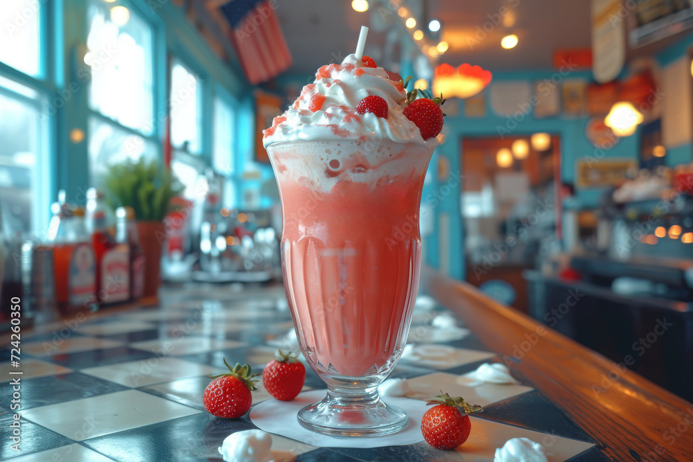 An old-fashioned soda fountain, serving classic shakes and floats ...