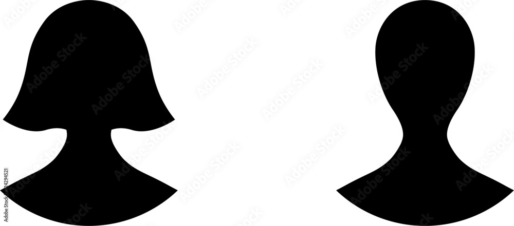 Generic Anonymous Social Media Web User Account Female Woman and Male ...