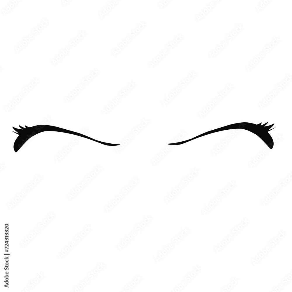Design the shape of the eye brow. Perfect for card elements, stickers ...