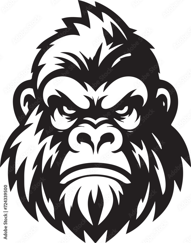 Gorilla Face Vector Design Stock Vector | Adobe Stock