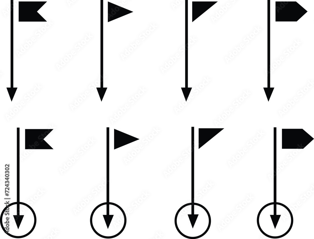 Set of Location pin icons. Map pin place marker. GPS location symbols ...