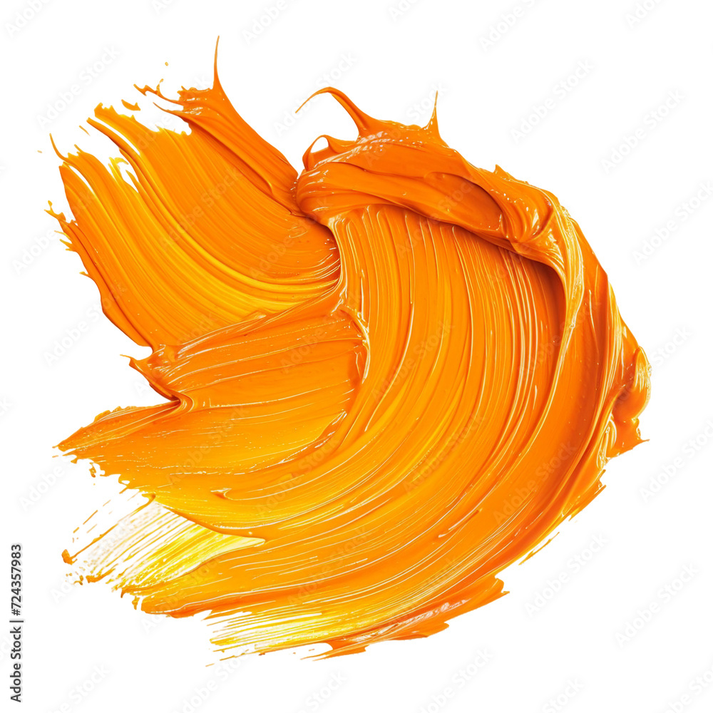 Orange color Smudge, isolated PNG object Stock Photo | Adobe Stock