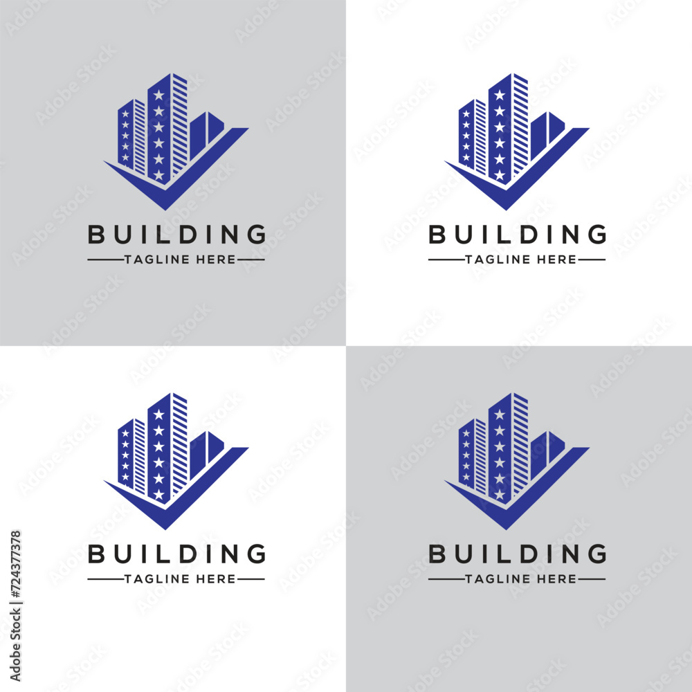 Vector Set off bilding logos, architecture structureReal Estate Stock ...