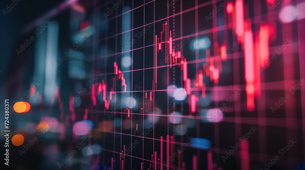 Stock market growth charts graphs 3d futuristic finance economy ...