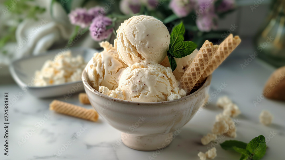 Cottage cheese ice cream is a delightful frozen treat blending the ...