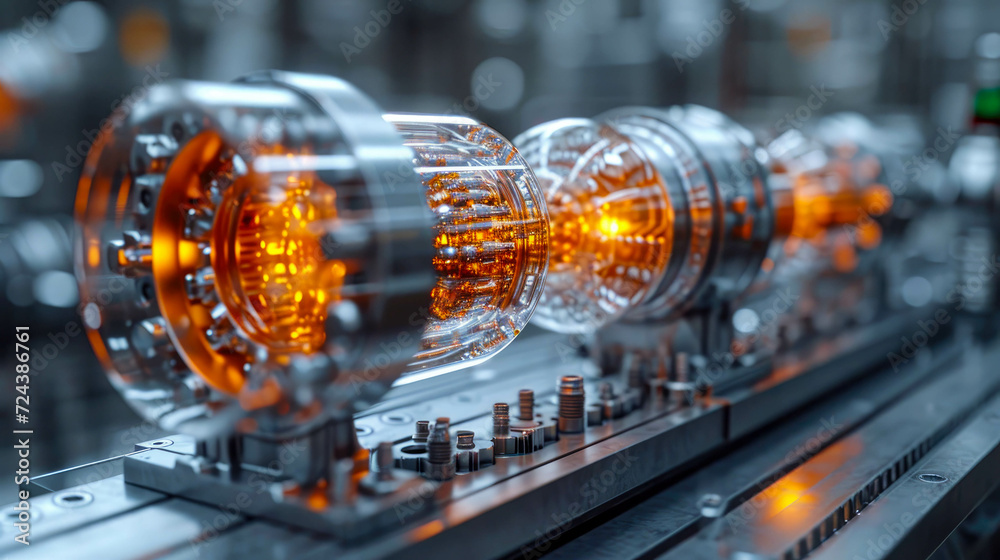 An industrial engine transparent modern high-tech centrifugal electric ...