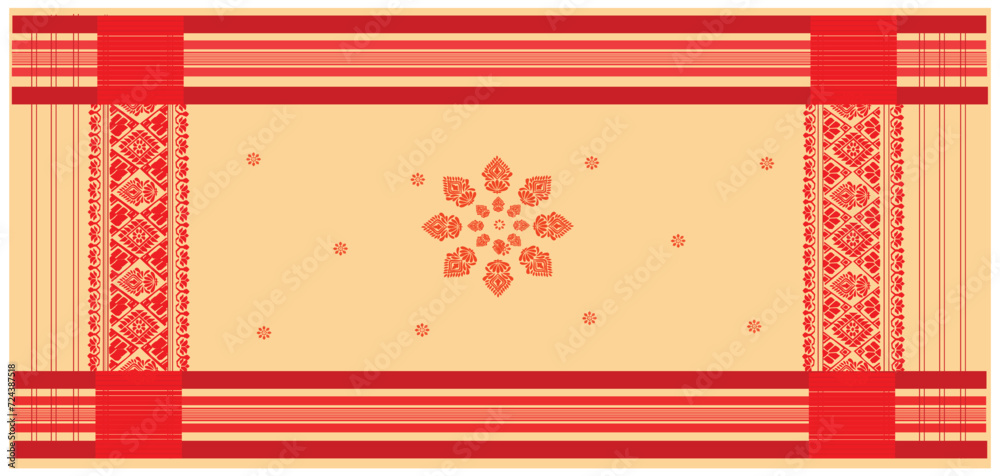 gamosa textile pattern. gamosa or gamusa is an article of significance ...