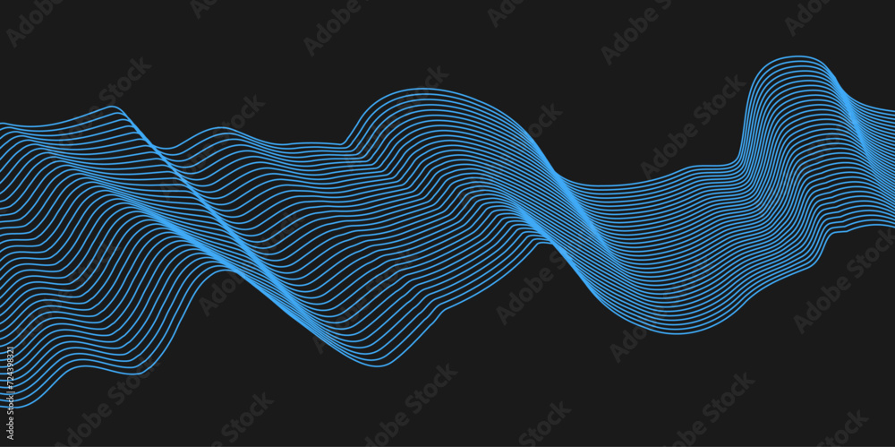 Abstract swirl against a clean black background. Light painting ...