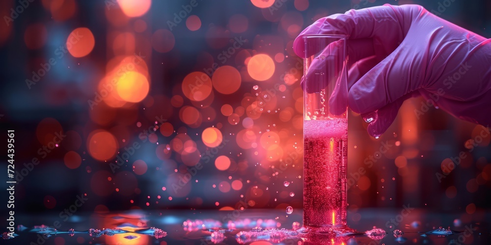 Advancing Science: A Researcher Conducts Precise Chemical Experiments ...