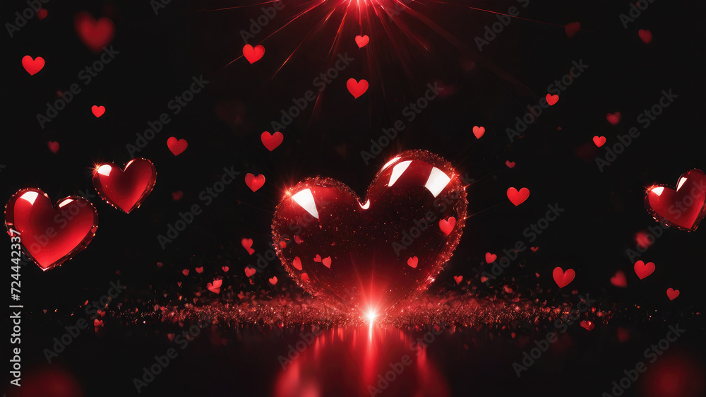 Heart background, Love hearts particles wallpaper, Wedding hearts ...