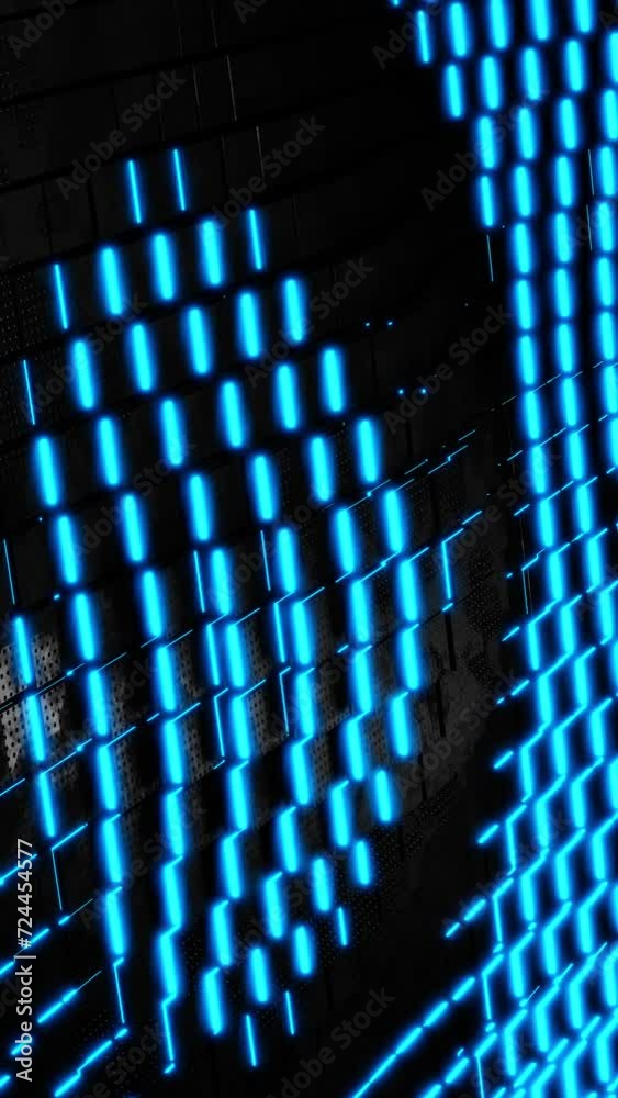 Vidéo Stock Vertical VJ loop cool animation background. Blue background ...