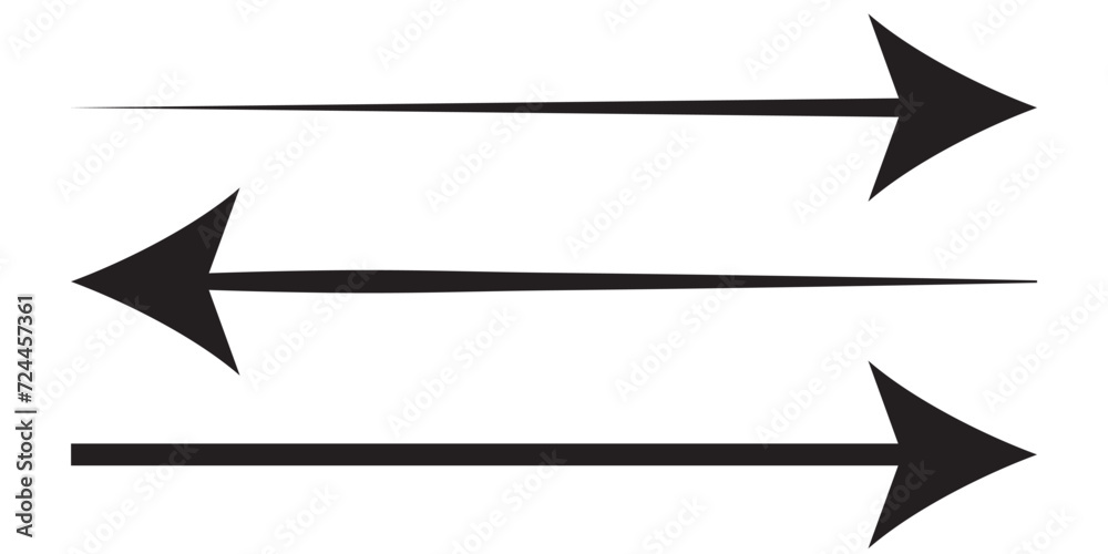 Arrow Long Icon White Arrows Infographic IllustrationDirection Symbol ...