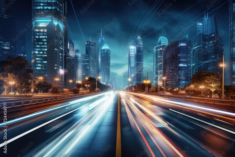 This stunning long exposure photograph captures the vibrancy and energy ...